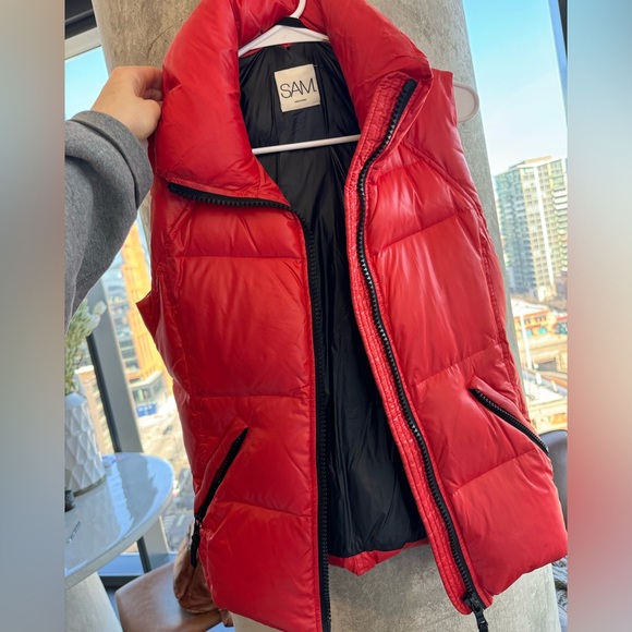 SAM. | Jackets & Coats | Sam Red Vest | Poshmark